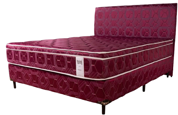 Sommier Parana Spring 1.60x2.00 Bordo Base+Colchon+Cabecera